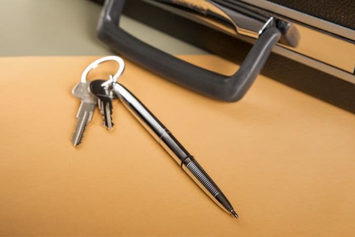 Chrome Bullet Space Pen with Jump Ring - Fisher Space Pen